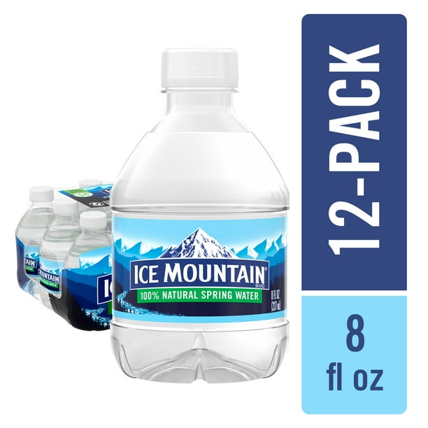 ICE MOUNTAIN Brand 100% Natural Spring Water, 8-ounce mini plastic ...