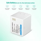 Powerextra 4 Pack 2440mAh 7.2V Rechargeable Li-ion Battery, Arlo Pro ...