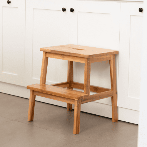 Click here for Unbranded Rectangular Step Stool - Solid Acacia Wo... prices