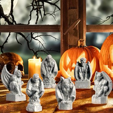 The Guardian Goat Headed Gargoyle Medieval Statue Figurine Decoration ...