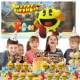 Pacman Party Supplies Decor Decorations Plates Movie Background Cake ...