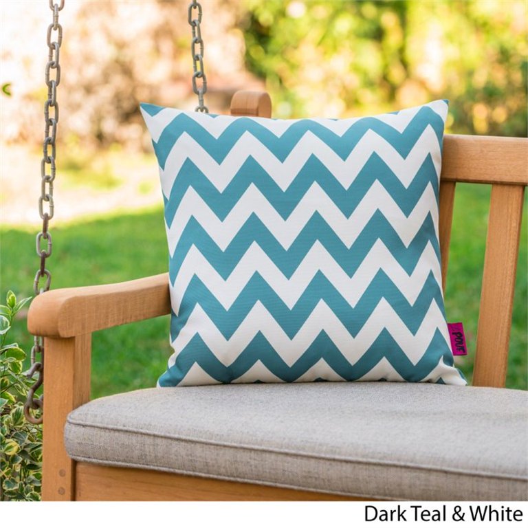 Dark Teal And White Chevron