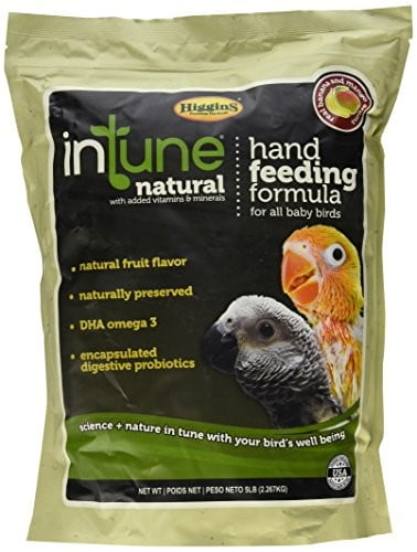 Higgins Intune Natural Hand Feeding Regular Formula Bird Food, 5 Lb ...