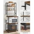 VASAGLE 6-Tier Metal Bakers Rack, Kitchen Storage, Microwave Stand with ...