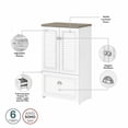 Bush Furniture Fairview 2 Door Storage Cabinet with File Drawer ...