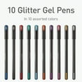 Glitter Gel Pens, 10 Count, Assorted Colors, 1.0 mm Bold Point, Smooth ...