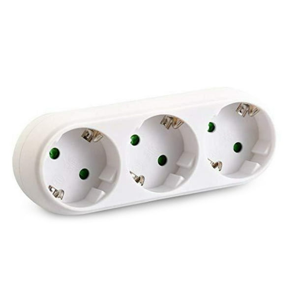 European 3 Outlet Plug Adapter Outlet Extender European Germany Power 3 ...