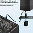 XUERUI-XLR Pass Through Cable,3 Pin D Type Female Panel Mount to Male ...