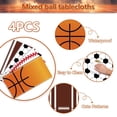 4 Pcs Sports Party Tablecloths Soccer Baseball Basketball Football ...