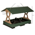 JCs Wildlife Large Fly Thru Bird Feeder (Green and Tan, Feeder Only ...
