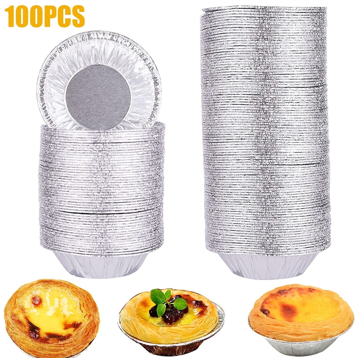 Click here for Pluokvzr 100pcs Egg Tart Molds Food Grade Aluminum... prices