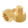 Brass LPG Gas Adapter 3/8" Internal Thread to 1/4" External Reverse ...
