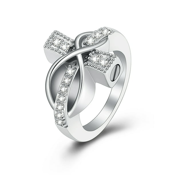 Diamond Cross Urn Ring Hold Loved Ones Ashes Cremation Urn Ring for ...
