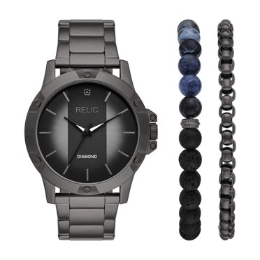 Relic by Fossil Men's Garrett Multifunction Stainless Steel Gunmetal ...