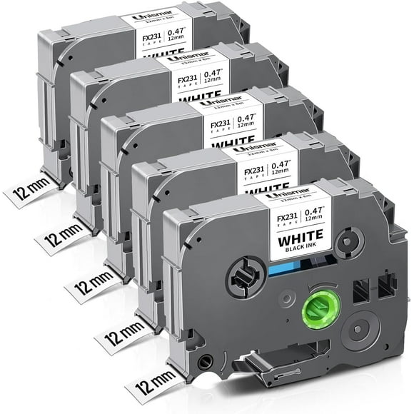 12mm 47 Laminated White Tz Tape