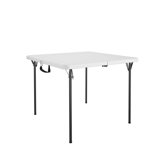 COSCO XL 36" Fold-in-Half Card Table w/ Handle, White, Indoor & Outdoor ...