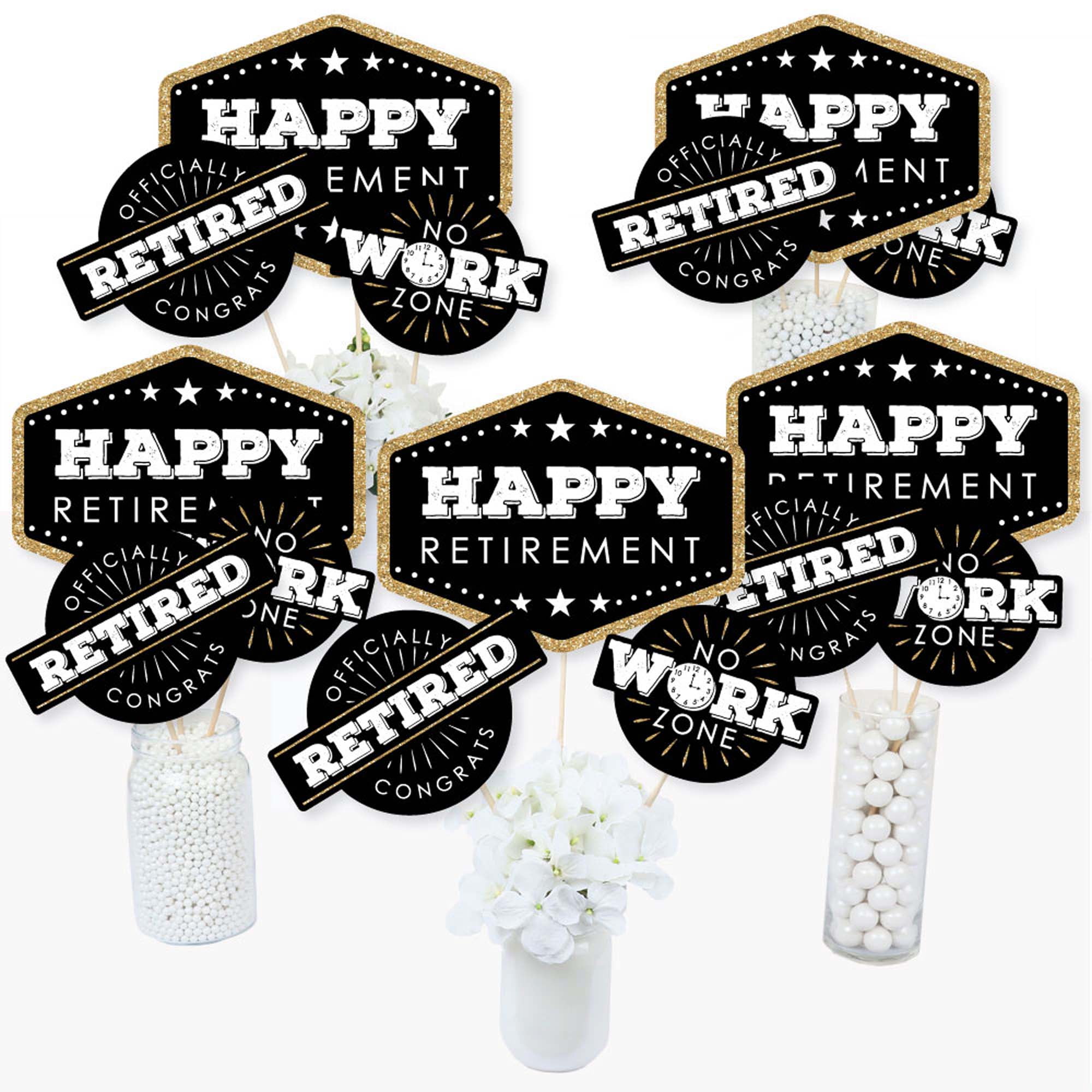 Big Dot of Happiness Happy Retirement - Retirement Party Centerpiece ...