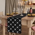 Black Checkered Table Runner Farmhouse Plaid Modern Art Buffalo ...