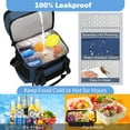 Double Deck Insulated Lunch Box, Expandable Large Lunch Bag Leakproof ...