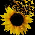 4 Piece Bathroom Set Sunflower Shower Curtain Non Slip Rug Toilet