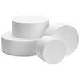 Set of 4 Round Foam Cake Dummies in Varying Sizes for 16" Tall Fake ...