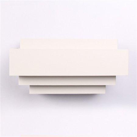 Contemporary Indoor Up & Down Wall Light Curved White Square Lighting ...