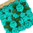kjfeif 25 Pcs Valentine's Day DIY Daily Gift Rose Foam Flower ...
