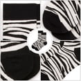 1Pair Comfortable Sleep Socks Winter Stockings with Zebra Stripe Design ...
