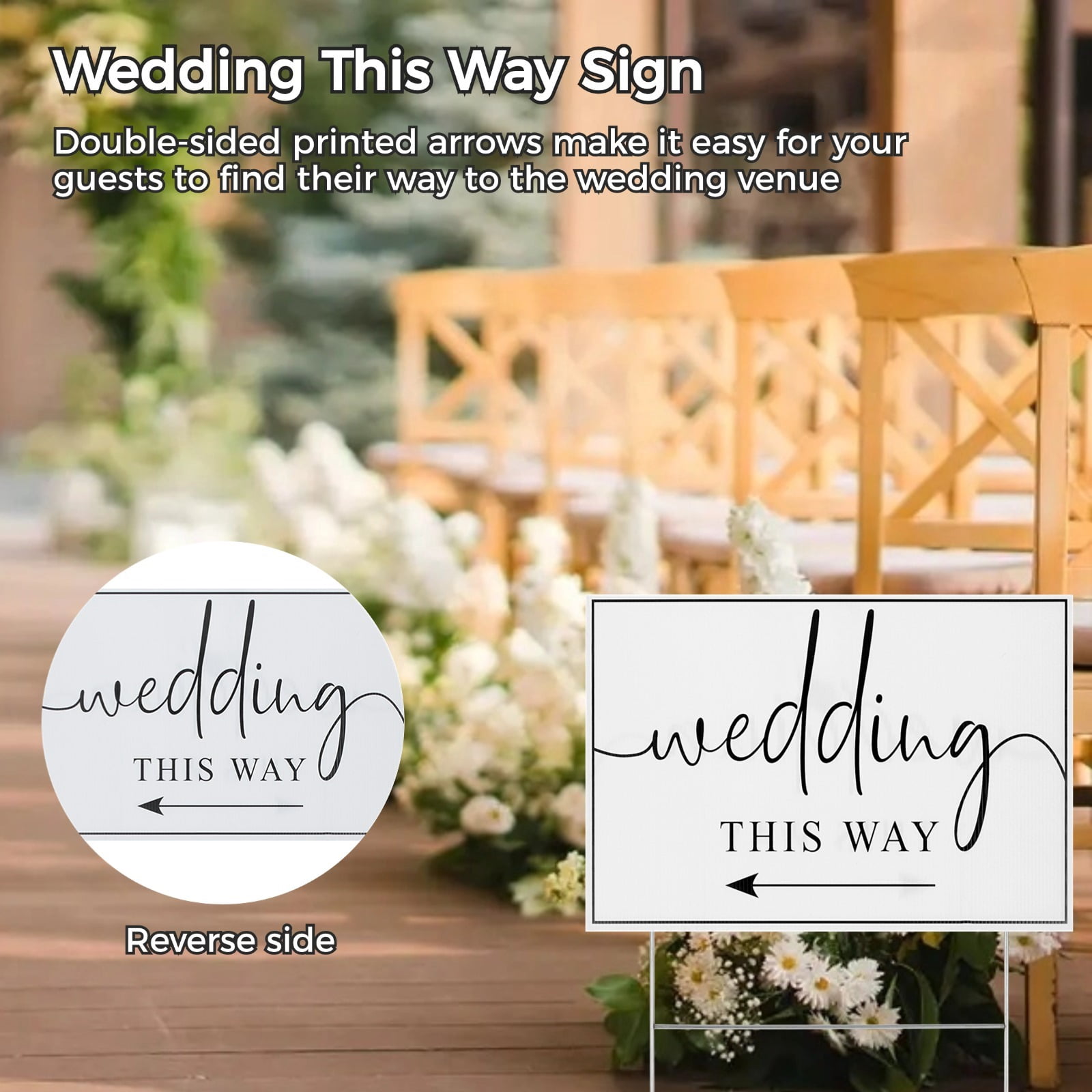 Wedding this way arrow | Honestweddingadvice.com