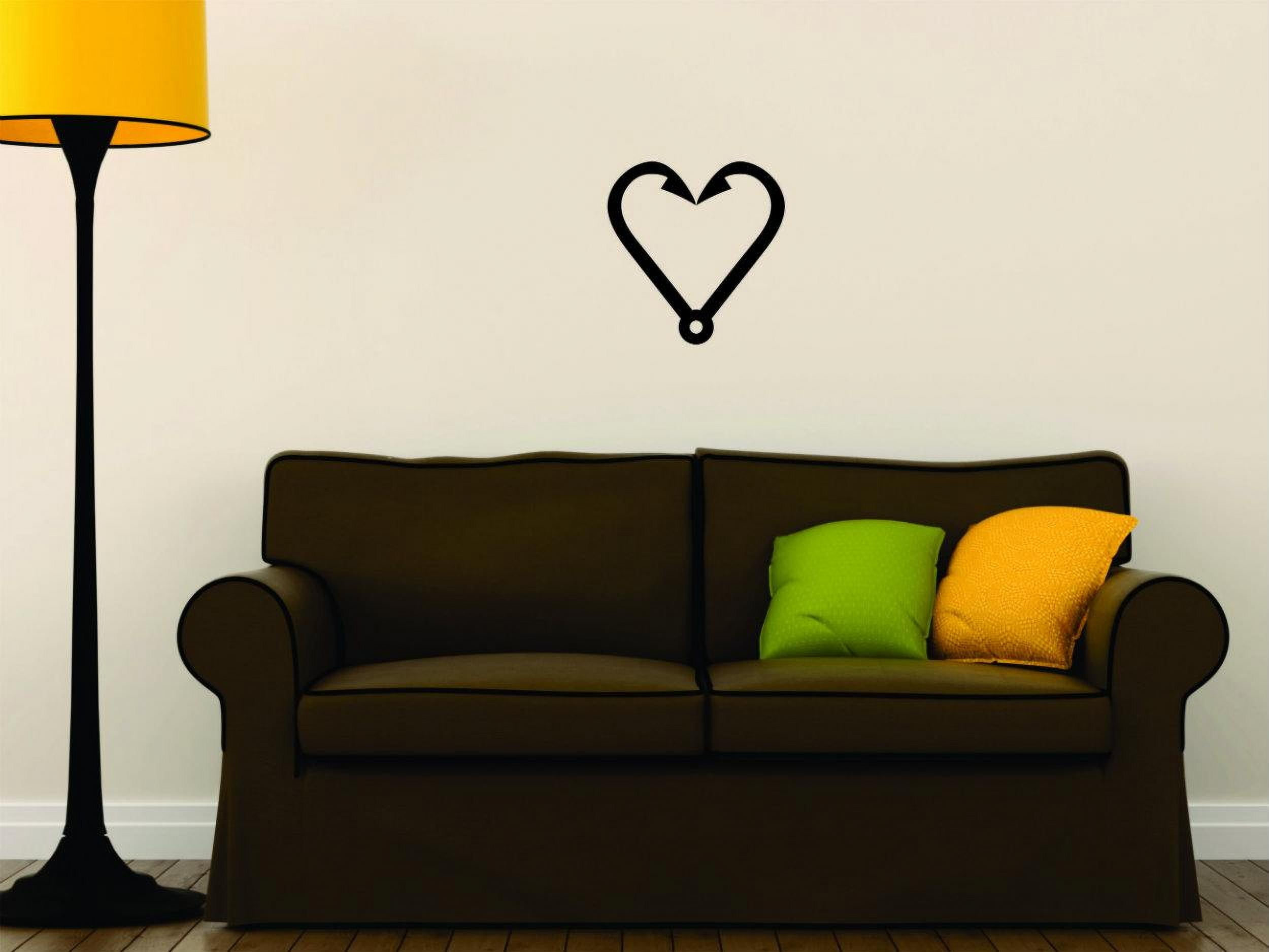 Design With Vinyl Home Wall Decals Shaped Fish Hook Sinker Outdoor Wild ...