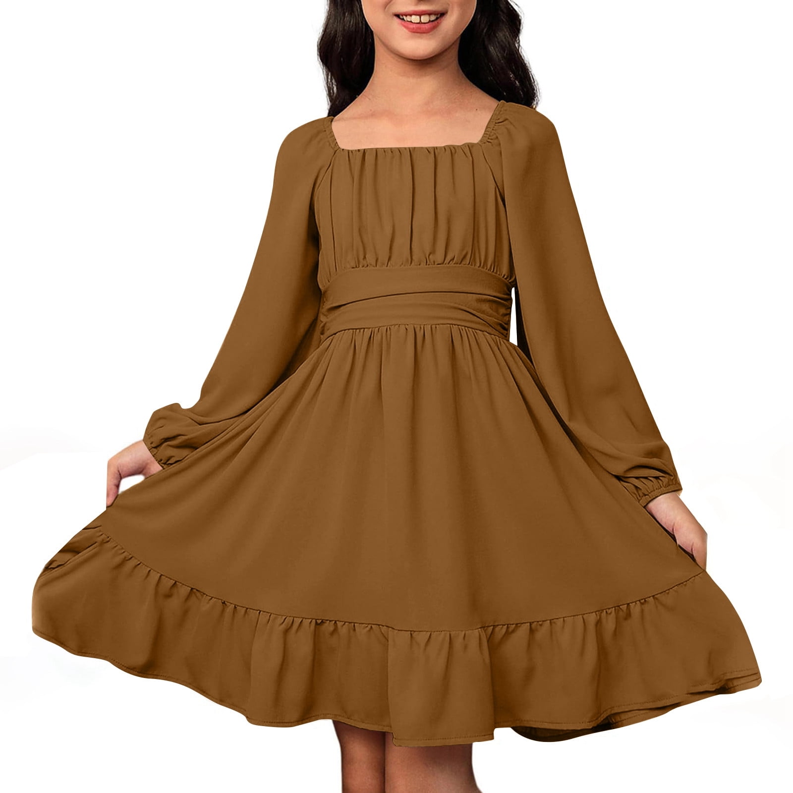 Click here for Rongler Girls Dresses Casual Long Sleeve Backless... prices