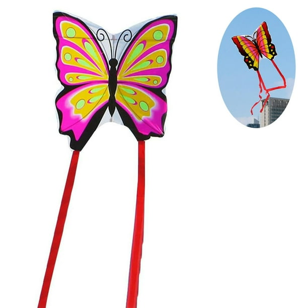 Light Wind Butterfly Kite - Butterfly Pink - Single Line Kite For ...
