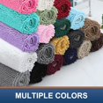 Lanola Luxury Chenille Bathroom Rug , White Shaggy Non-Slip Absorbent ...