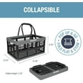 CleverMade 3 Pack Collapsible Shopping Basket EcoCrate with Handles ...