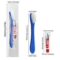 Disposable Toothbrushes with Toothpaste Mini,25 Pack Blue Manual ...