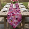 Cherry Blossom Table Runner Linen Burlap Table Runner 60 Inches Long ...