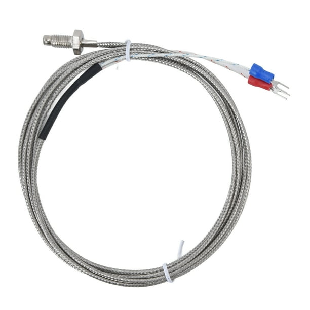 K Type Thermocouple Ground Shielded Wire Temperature Sensor Screw Probe ...