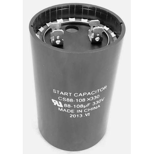 CS88-108X330, Start Capacitor Round 88-108 Mfd. 330 Volt - Walmart.com ...