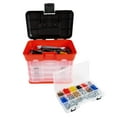 Stalwart Portable Tool Storage Box - Small Parts Organizer with 4 Trays ...