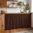 Brown Pure Color Sink Skirt Curtain 32''x55'', Aesthetics Contemporary ...