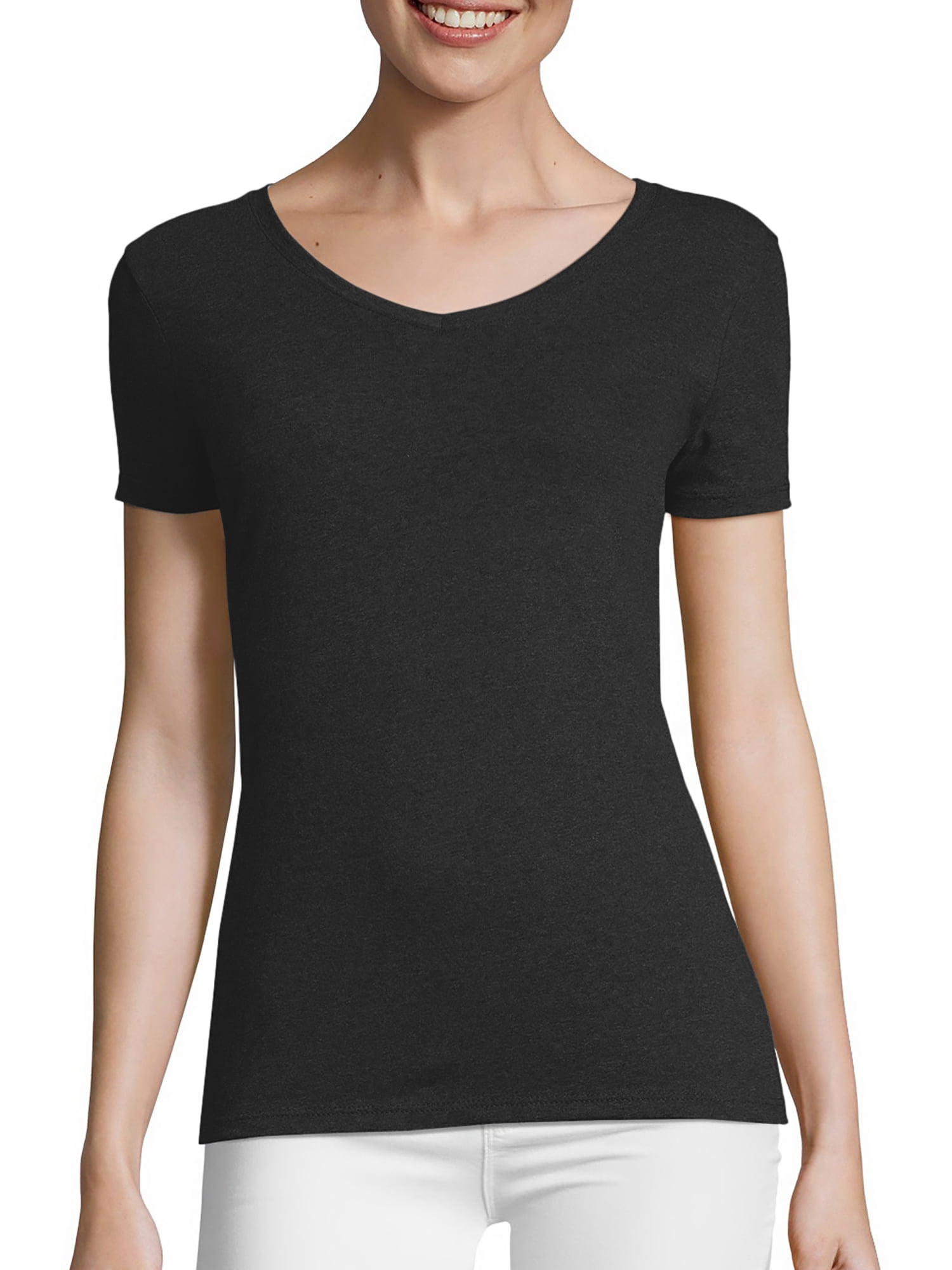 Hanes Women's FreshIQ X-Temp Tri-Blend Performance V-Neck Tee - Walmart.com