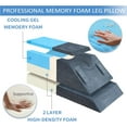 1 Leg Elevation Pillow, 4-Height Adjustable Memory Foam Wedge with ...