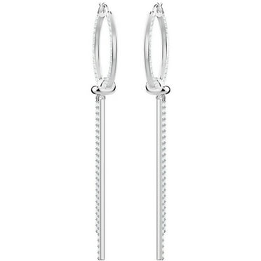 Swarovski Lifelong Heart Crystal Drop Earrings, Sparkly White, Rose ...