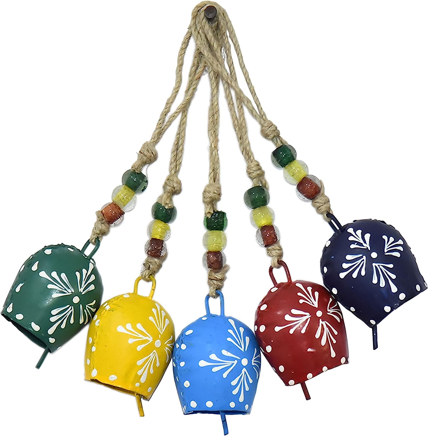 Vivanta Set of 5, 7 cm, Painted Bells Hanging Harmony Multicolor ...