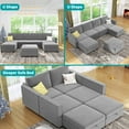BALUS U Shaped Sectional Sofa with Storage, 7 Seater Modular Sectional ...
