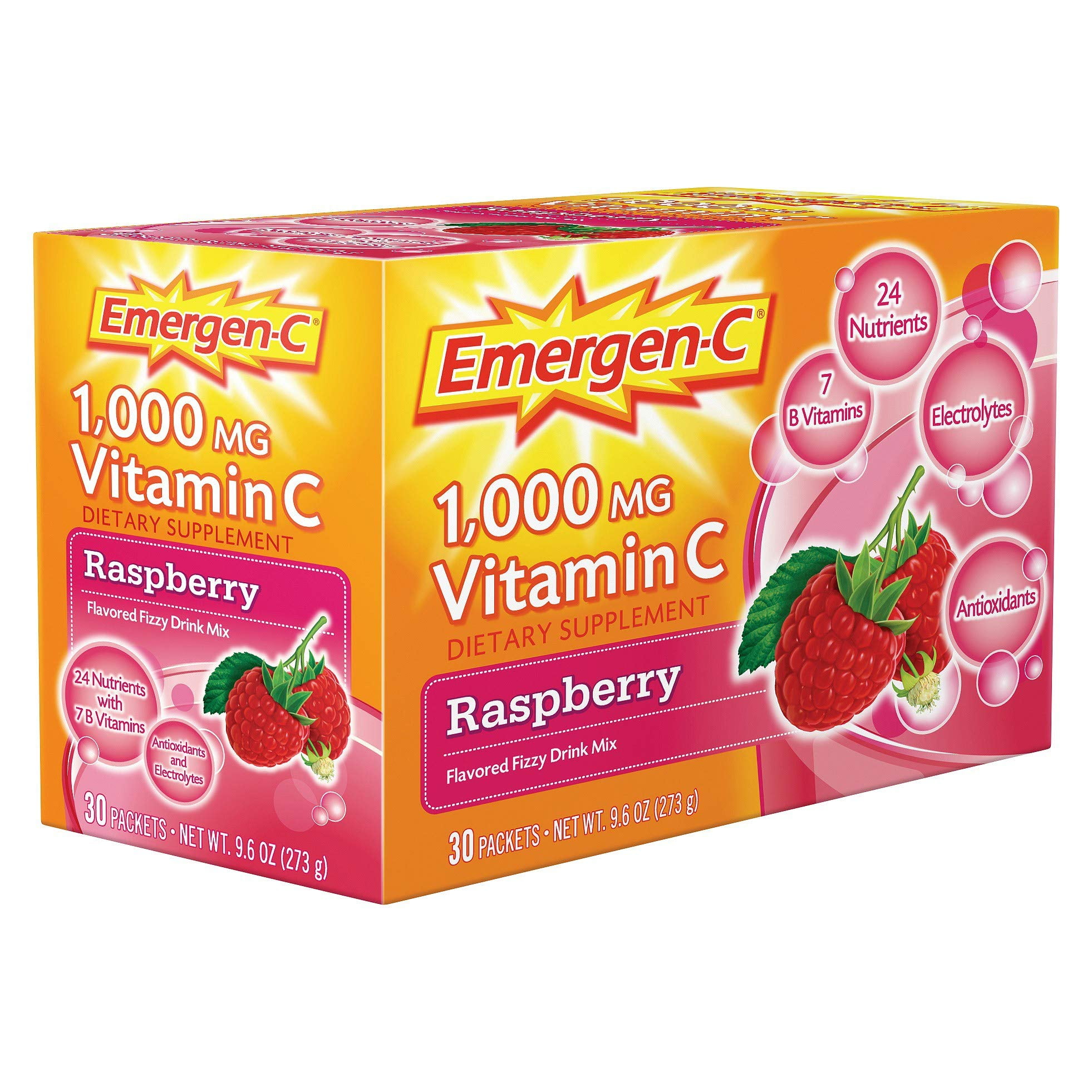 Suplemento Alacer Emergen-C Raspberry 30 comprimidos | Bodega Aurrera ...