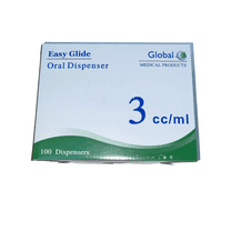Easy Glide, Oral Syringe, 3ml 3cc, Sterile, Caps Included, 100 Pack ...