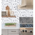 Clever Mosaics Self-adhesive Vinyl Backsplash Carrara Marble Hexagon ...