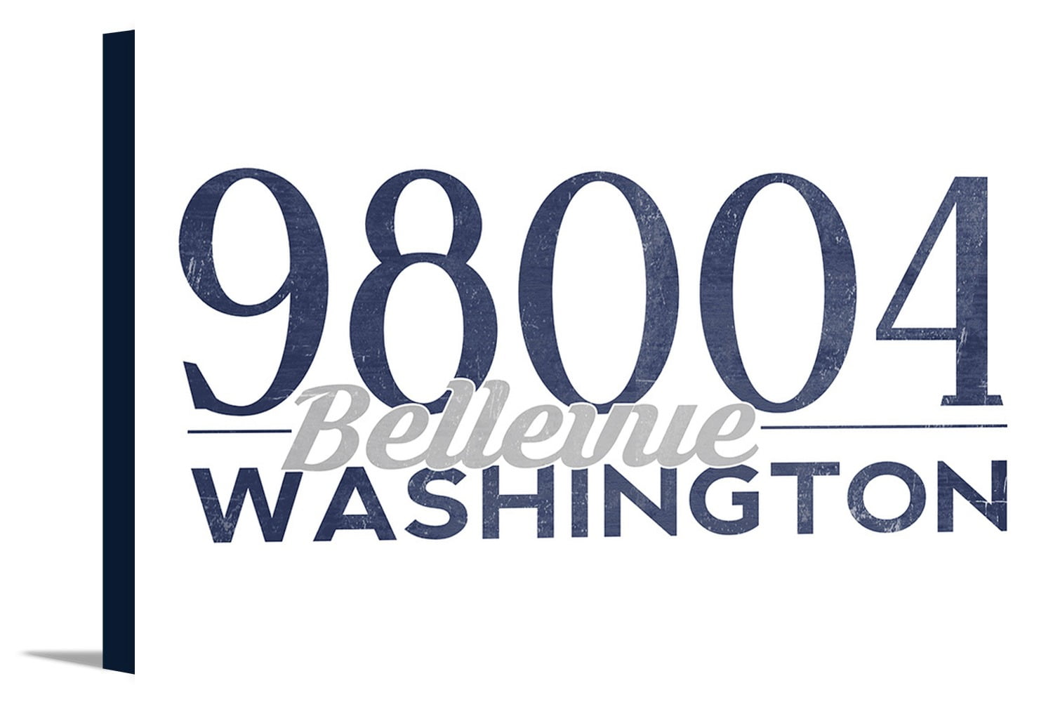 Bellevue, Washington - 98004 Zip Code (Blue) - Lantern Press Artwork ...