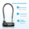 Combination Locks, AMIR Long Shackle 4 Digit Code Resettable ...